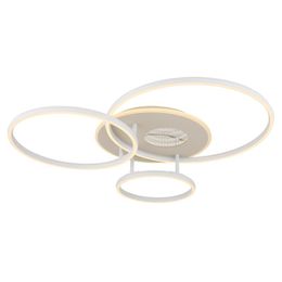 Globo LIGHTING Deckenleuchte &raquo;INVERTINA&laquo; LED-Modul 1 Stk. Deckenleuchte Sand/Wei&szlig;, Opal, Acryl 3D, dimmbar, LED 40W wei&szlig; 1, H: 13cm, 1 Stk.