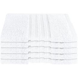 Schiesser Gaestehandtuecher &raquo;Milano aus 100% Baumwolle mit eleganter Bord&uuml;re in Hoch-Tief-Optik&laquo; Made in Green wei&szlig; Frottier, Frottier B/L: 30cmx50cm, 5 Stk., 