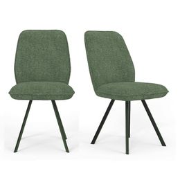 OTTO home Esszimmerstuhl &raquo;Mily Essstuhl, Wohnstuhl, Polsterstuhl, 4-Fu&szlig;stuhl&laquo; () 2 Stk. gr&uuml;n Holzwerkstoff, Metall, Polyester B/H/T: 54,5cm x 91cm x 