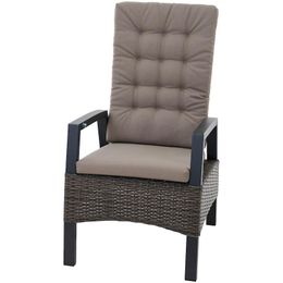 siena GARDEN Gartensessel &raquo;&raquo;Taranto Move&laquo; charcoal-grey inkl. Kissen&laquo; R&uuml;ckenlehne stufenlos verstellbar grau Bezug: 100% Polyester B/H/T: 62cm x 100cm x 76cm