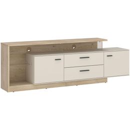 Home Affaire Lowboard modernes Lowboard, Breite ca.191,5 cm, 2 T&uuml;ren und 2 Schubkasten Holzwerkstoff B/H/T: 191,5cm x 66cm x 39,9cm, 2 Stk., 2 Stk.