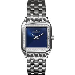 Jacques Lemans Damen Quarzuhr &raquo;Antwerpen&laquo; Armbanduhr, Damenuhr, Edelstahlarmband, analog blau Einheitsgr&ouml;&szlig;e