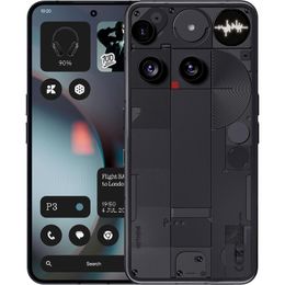 NOTHING Smartphone &raquo;Phone (3)&laquo; schwarz schwarz 5150 mAh Akku, 65 Watt Schnellladen. Auf 50% aufgeladen in unter 20 Minuten
