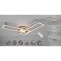 REALITY LEUCHTEN LED Deckenleuchte &raquo;Twister&laquo; LED-Board 1 Stk. warmwei&szlig; - kaltwei&szlig; Deckenlampe 4500 Lumen Lichtfarbe einstellbar Fernbedienung Memory 