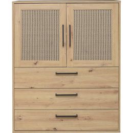 M&auml;usbacher Kommode braun B/H/T: 101cm x 128cm x 45cm, ohne F&uuml;&szlig;e, 3 Stk., 2 Stk.