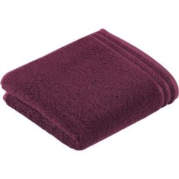 Vossen Badetuch &raquo;Calypso Feeling&laquo; mit schmaler Bord&uuml;re, aus 100% hochwerter Baumwolle, Vegan, einfarbig lila Walkfrottee, Obermaterial: 100% Baumwolle B/L: 