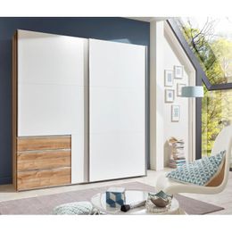 wimex Schwebet&uuml;renschrank &raquo;Level by fresh to go&laquo; wei&szlig; B/H/T: 200cm x 216cm x 65cm, Schubladen: 3 Stk. T&uuml;ren: 2 Stk.