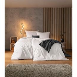 Estella Bettw&auml;sche &raquo;Valetta&laquo; 2 Stk. Gefertigt aus mercerisierter Baumwolle. wei&szlig; Mako-Satin, Obermaterial: 100% Baumwolle B/L: 155cm x 220cm, 1 Stk., 1 Stk., 