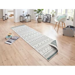 Hanse Home Teppich &raquo;Kuba Wendeteppich&laquo; rechteckig 5 mm H&ouml;he In-& Outdoor, Wetterfest, Balkon, L&auml;ufer, Wohnzimmer, Wasserfest gr&uuml;n Kunstfaser B : 80cm 