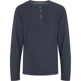 Blend Herren Langarmshirt &raquo;BHNOBLE&laquo; aus Baumwollmischung, normale Passform, mit Rundhalsausschnitt blau XXL