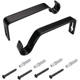 Liedeco Tr&auml;ger f&uuml;r Gardinenstangen &Oslash; 16 mm schwarz &Oslash; 1,6cm