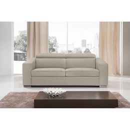 Egoitaliano Schlafsofa &raquo;Cabiria, Design und super Sitz- und Liegekomfort&laquo; Sofa inkl. Schlaffunktion, Kopfteile verstellbar, mit Metallf&uuml;&szlig;en grau Luxus-Micofaser 