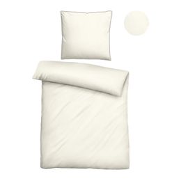 Biberna Bettw&auml;sche &raquo;0290500&laquo; 2 Stk. sehr saugf&auml;hig + pflegeleicht, Hoch-Tief-Struktur, Kissen mit Paspel beige Piqu&eacute;, Obermaterial: 100% Baumwolle B/L: 155cm 
