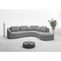 Sit & More sit&more Ecksofa &raquo;Jazz L-Form&laquo; In weiteren Gr&ouml;&szlig;en erh&auml;ltlich grau 100% Polyester B/H/T: 303cm x 88cm x 274cm, Luxus-Microfaser Euphoria, langer 
