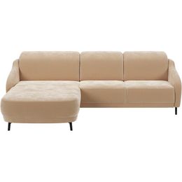 Sit & More sit&more Ecksofa &raquo;Blues L-Form&laquo; wahlweise mit Klapptisch und USB braun 100% Polyester B/H/T: 271cm x 93cm x 191cm, Luxus-Microfaser ALTARA NUBUCK , 