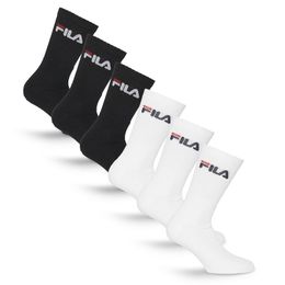 Fila Damen Tennissocken &raquo;UNISEX CREW TENNIS FULL TERRY SOCKS&laquo; 6 Paar, 6 Paar tlg. Sportsocken, flache Zehennaht 35-38