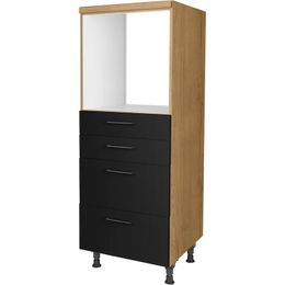 Nobilia Herdumbauschrank &raquo;"MIAMI", mit Schubk&auml;sten und Ausz&uuml;gen,&laquo; vormontiert, Breite/H&ouml;he: 60/167,8 cm Eiche Sierra Nachbildung, B/H/T: 60cm x 