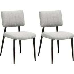 OMG Design Esszimmerstuhl &raquo;Dirk&laquo; (Set) 2 Stk.moderner Boucle Bezug, bequem gepolstert lila Stoff B/H/T: 46cm x 85cm x 62cm, 2 Stk., Stoff uni