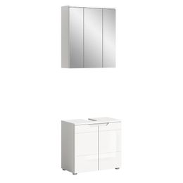 Inosign Badm&ouml;bel-Set &raquo;CAPRI, 2-teilig, mit eingefasster Griffmulde, bestehend aus:&laquo; wei&szlig; B/H/T: 63cmcm x 193cmcm x 34cmcm