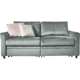 Die PlanBar Schlafsofa &raquo;MP-PD19021&laquo; mit L&auml;ngsschl&auml;ferfunktion 80 bzw. 160x210 cm blau 100% Polyester B/H/T: 186cm x 90cm x 100cm, Velours