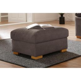 OTTO home Hocker &raquo;Ventura&laquo; braun Struktur (100% Polyester);Luxus-Microfaser (90% Polyester, 10% Polyamid);Luxus-Microfaser in Lederoptik (100% 