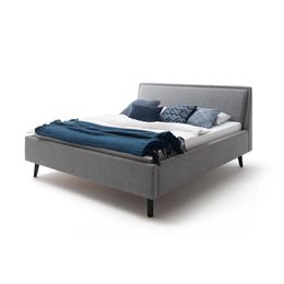 Meise M&ouml;bel meise.m&ouml;bel Polsterbett &raquo;Frieda&laquo; wahlweise mit Lattenrost und Bettkasten grau Liegefl&auml;che L&auml;nge B: 200cm x 180cm, Webstoff Mit Lattenrost und 