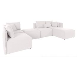 OTTO home Wohnlandschaft &raquo;N&ouml;re U-Form&laquo; 5 Teile, in vielen Bezugsqualit&auml;ten und Farben s. auch "N&ouml;re" beige Struktur fein (100% Polyester) B/H/T: 340cm