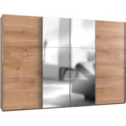 wimex Schwebet&uuml;renschrank &raquo;Level by fresh to go&laquo; mit Synchron&ouml;ffnung braun B/H/T: 350cm x 216cm x 65cm, T&uuml;ren: 4 Stk.