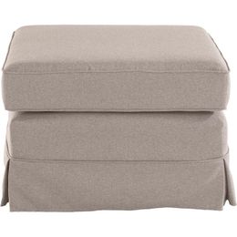 OTTO home Polsterhocker &raquo;Shadmoor&laquo; Hussenoptik, in uni oder mit Blumendruck, passend zur Shadmoor-Serie beige 100% Polyester B/H/T: 66cm x 48cm x 66cm