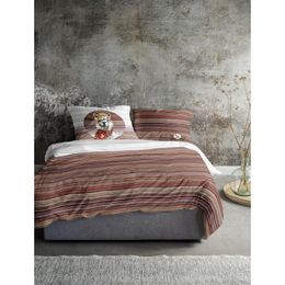 Irisette Bettw&auml;sche &raquo;Zobel 8556&laquo; 2 Stk. samtig weich rot Biber, Obermaterial: 100% Baumwolle B/L: 135cm x 200cm, 1 Stk., 1 Stk., Biber, B/L: 80cm x 80cm, 2 Stk