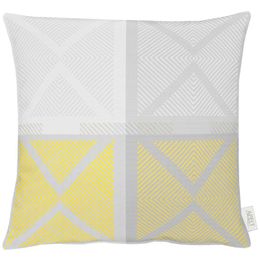 Apelt Dekokissen &raquo;VERONA2&laquo; Kissenh&uuml;lle mit F&uuml;llung, 1 St&uuml;ck grau Polyester B/L: 48cm x 48cm, 1 Stk.