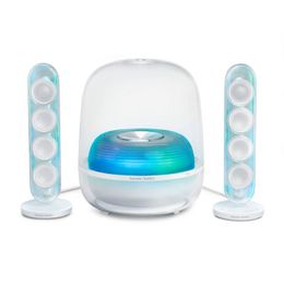 Harman/Kardon 2.1 Soundsystem &raquo;Soundsticks 5 Wi-Fi Edition&laquo; 2.1 (Bluetooth WLAN 50 W) 2.1 Kanal WLAN Lautsprecher blau Bringe deine Musik zum Leuchten