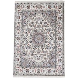 Orientteppich &raquo;Nain, auch als L&auml;ufer&laquo; rechteckig 15 mm H&ouml;he handgekn&uuml;pft, mit Fransen, reine Wolle, Wohnzimmer beige Wolle B : 250cm 1 Stk., 15mm, L: 