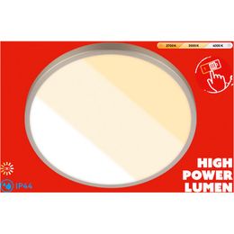 Briloner Leuchten LED Deckenleuchte &raquo;SHINE&laquo; LED-Modul 1 Stk. 24x6 cm, Wohnzimmer, Badezimmer, K&uuml;che wei&szlig; 1, &Oslash; 27,8cm H: 185cm, 1 Stk.