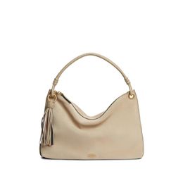 Tommy Hilfiger Damen Schultertasche &raquo;TH STATEMENT LEATHER BAG SUEDE&laquo; Damen Tragetasche, Handtasche mit modischen Quasten beige B/H/T: 0cm x 0cm x 0cm