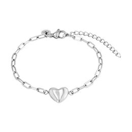 Tom Tailor Damen Tom Tailor Armband &raquo;Schmuck Geschenk Edelstahl Herz&laquo; silber 20cm, Edelstahl
