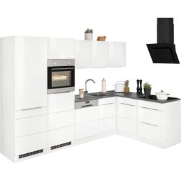 KOCHSTATION Winkelk&uuml;che &raquo;KS-Brindisi Stellbreite 290/170 cm&laquo; wahlweise mit E-Ger&auml;ten und Induktion, mit MDF-Fronten wei&szlig; B/H/T: 290cm x 200cm x 60cm, 