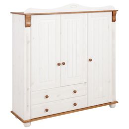 OTTO home W&auml;scheschrank &raquo;Adele, Mehrzweckschrank&laquo; 2 Breiten: 93/130 cm H/T ca. 135/40 cm, aus massiver Kiefer, 2-oder 3-t&uuml;rig wei&szlig; Massivholz B/H/T: 