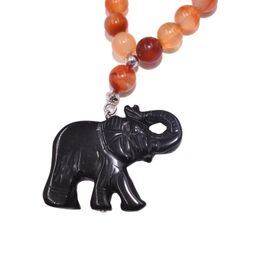 Firetti Damen Kette mit Anh&auml;nger &raquo;Schmuck Geschenk Halsschmuck Halskette Steinkette Karneol&laquo; Made in Germany - mit Karneol orange Messing Nylon, L: 64