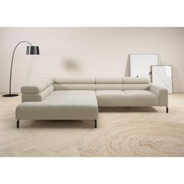 Home Affaire Ecksofa &raquo;Antonelli, L-Form, incl. Kopfteilverstellung, Breite 312 cm&laquo; mit elektrischer Sitztiefenverstellung, in Cord, natur beige 95% 