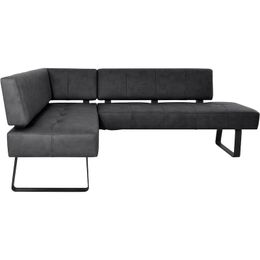 K+w Komfort & Wohnen K+W Komfort & Wohnen Eckbank &raquo;Spider II&laquo; Sitzsteppung, bequem durch Sandwichbauweise, 2 Stellma&szlig;e schwarz B/H/T: 165cm x 88cm x 195cm, Microfaser 1, 