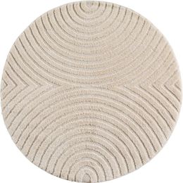 Ayyildiz Teppiche Teppich &raquo;ART 1122 , auch als L&auml;ufer und in Rund erh&auml;ltlich&laquo; rund 8 mm H&ouml;he Boho Design, 3D Optik, Struktur Hoch Tief, skandinavisch, Wohnzimmer &Oslash; 