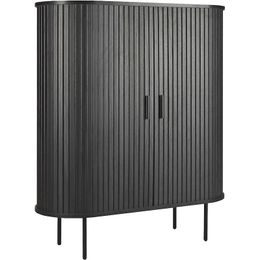 M&ouml;bilia Kommode 2 Schiebet&uuml;ren schwarz Melamin, Metall B/H/T: 100cm x 118cm x 40cm, Schwarz, 2 Stk.