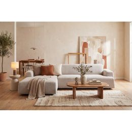 OTTO home Ecksofa &raquo;Linkka, Breite 301 cm&laquo; L-Form, in einem weichen Chenille-Stoff, mit Wellenunterfederung beige 90% PES, 10% Nylon B/H/T: 301cm x 