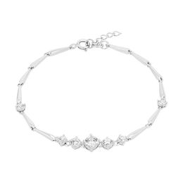 Amor Damen Armband &raquo;elegant&laquo; mit Zirkonia (synth.) silber 19cm, Silber 925 (Sterlingsilber)