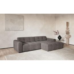 COTTA Ecksofa &raquo;Sento L-Form, B:280 cm, Chenille-Struktur, XXL Recamiere B: 133cm&laquo; modernes cubisches Sofa, hochwertige Steppung, bequemer Sitzkomfort 
