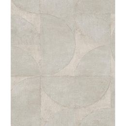 marburg Vliestapete uni moderne Tapete f&uuml;r Wohnzimmer Schlafzimmer K&uuml;che beige Vlies B/L: 0,53m x 10,05m