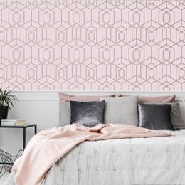 Boutique Vliestapete &raquo;Disco Vogue&laquo; gemustert FSC zertifiziert, mit lebhaftem Druck, 10 Meter L&auml;nge rosa Vlies B/L: 0,52m x 10m, Rollen: 1