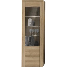 OTTO home Vitrine &raquo;Larona, zeitlose Glasvitirne, Hochschrank H&ouml;he 205,6 cm&laquo; Stauraumvitrine mit dekorativer Rahmenoptik braun B/H/T: 65cm x 205,6cm x 