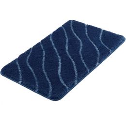 Kleine Wolke Badematte &raquo;Tram, Badvorleger, Badezimmer Teppich&laquo; H&ouml;he 20 mm rutschhemmend beschichtet fu&szlig;bodenheizungsgeeignet Badteppich, modernes Wellen Design, 